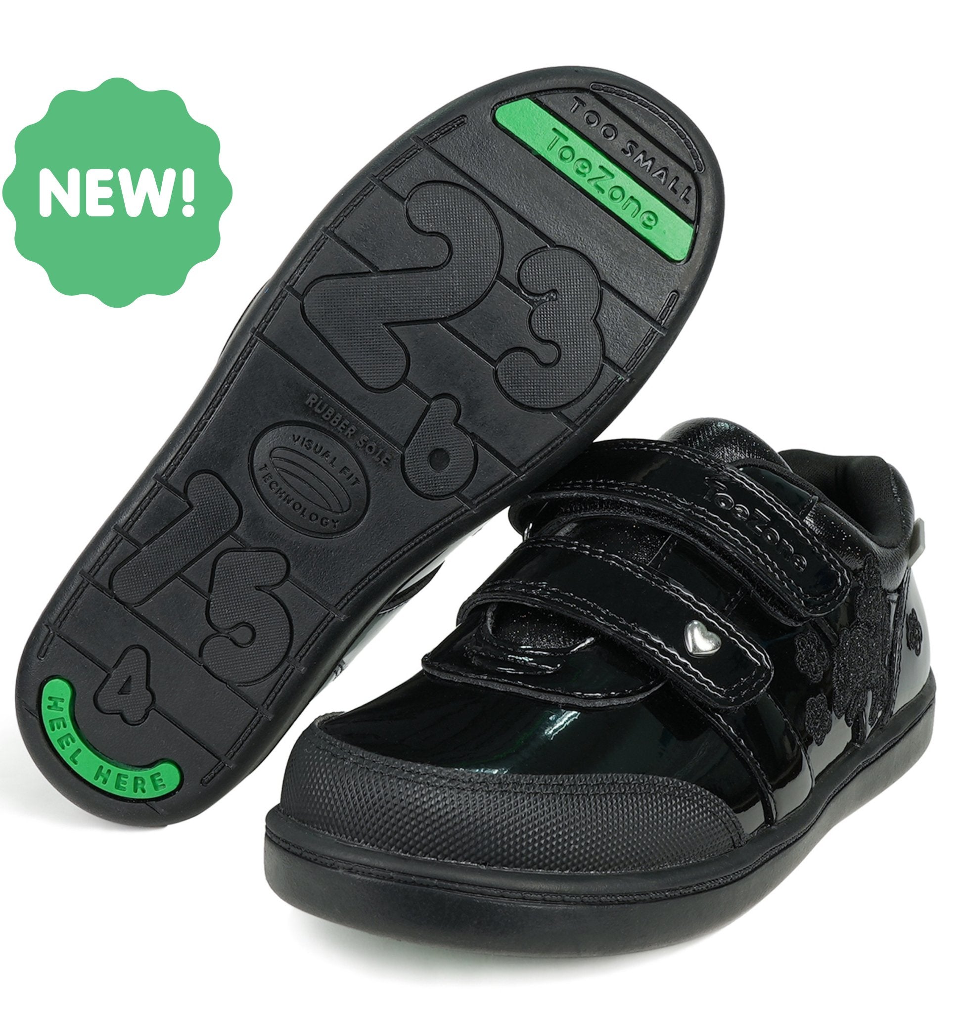 LIA Double Rip Tape Unicorn School Shoes